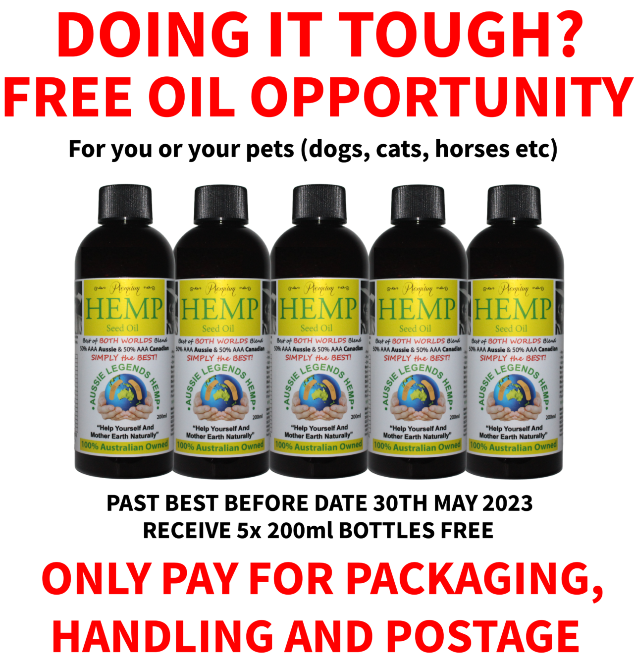 Premium Hemp Seed Oil - Aussie Legends Hemp