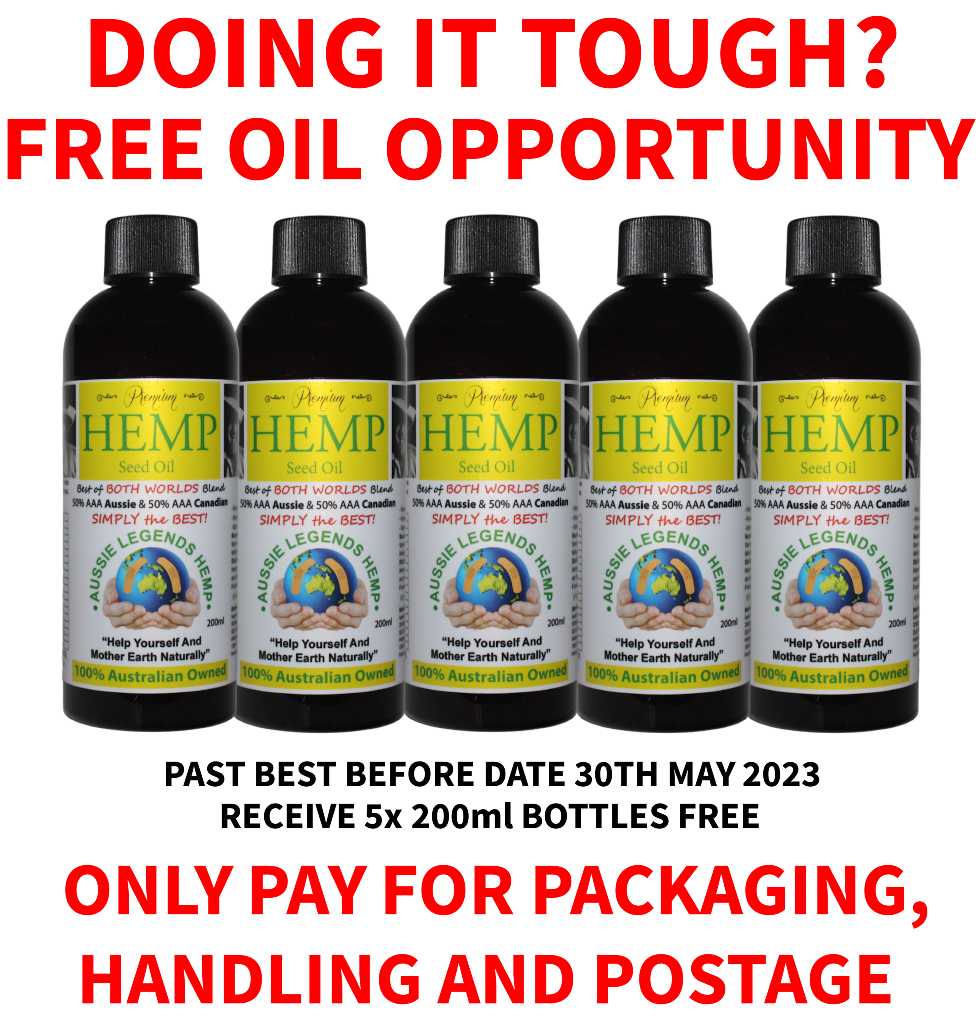 Premium Hemp Seed Oil - Aussie Legends Hemp