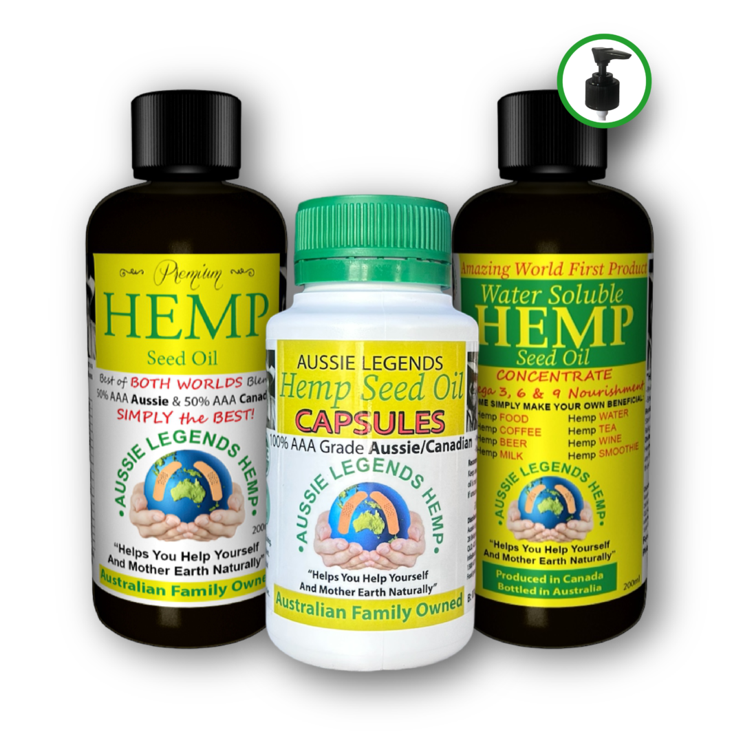 Premium hemp seed oils - Aussie Legends Hemp