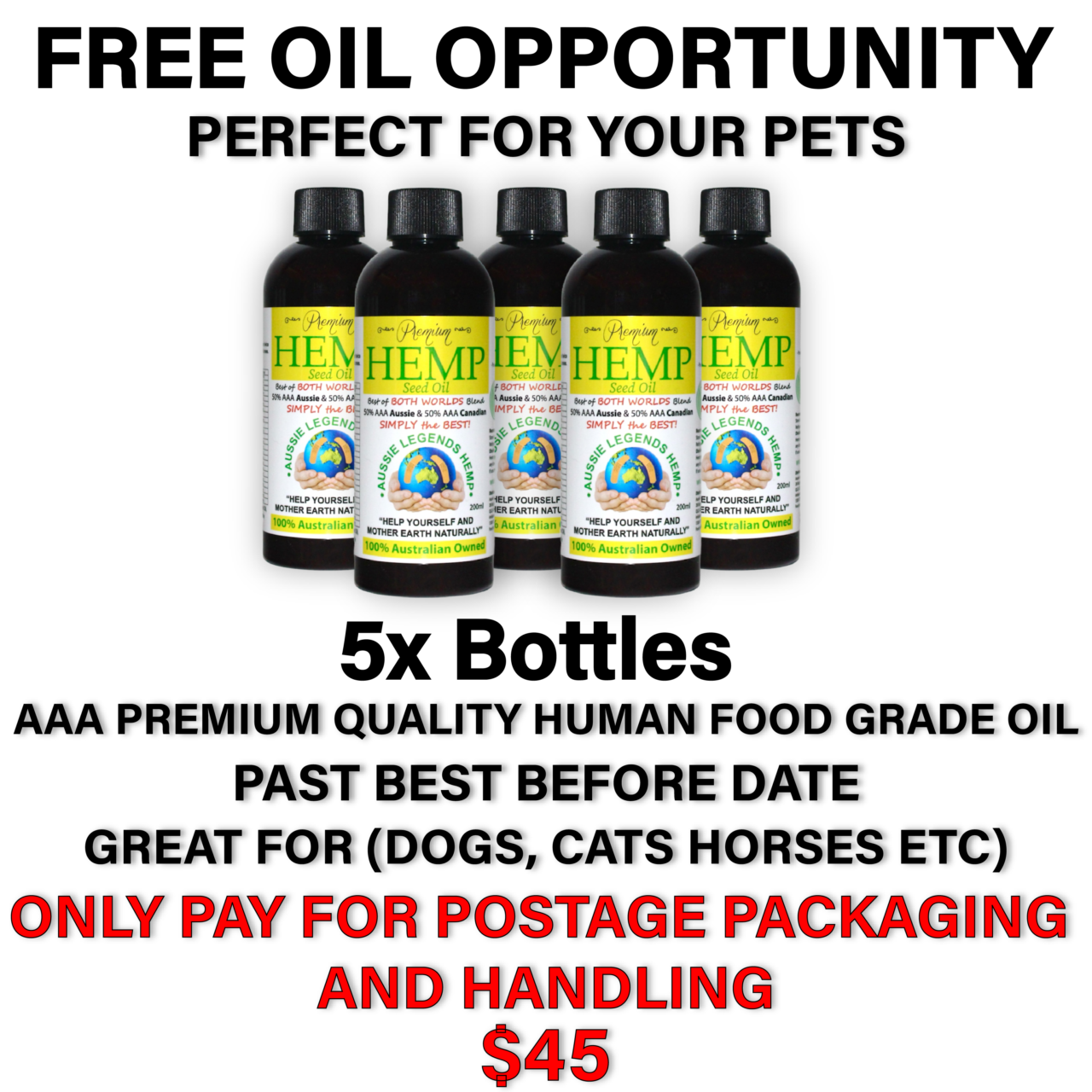 Premium Hemp Seed Oil - Aussie Legends Hemp